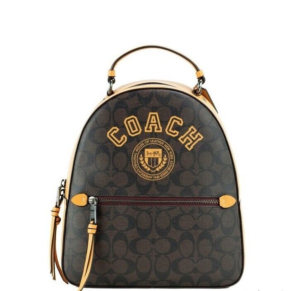 Coach | Bags | Coach Varsity Brown Buttercup Signature Coated Canvas ...